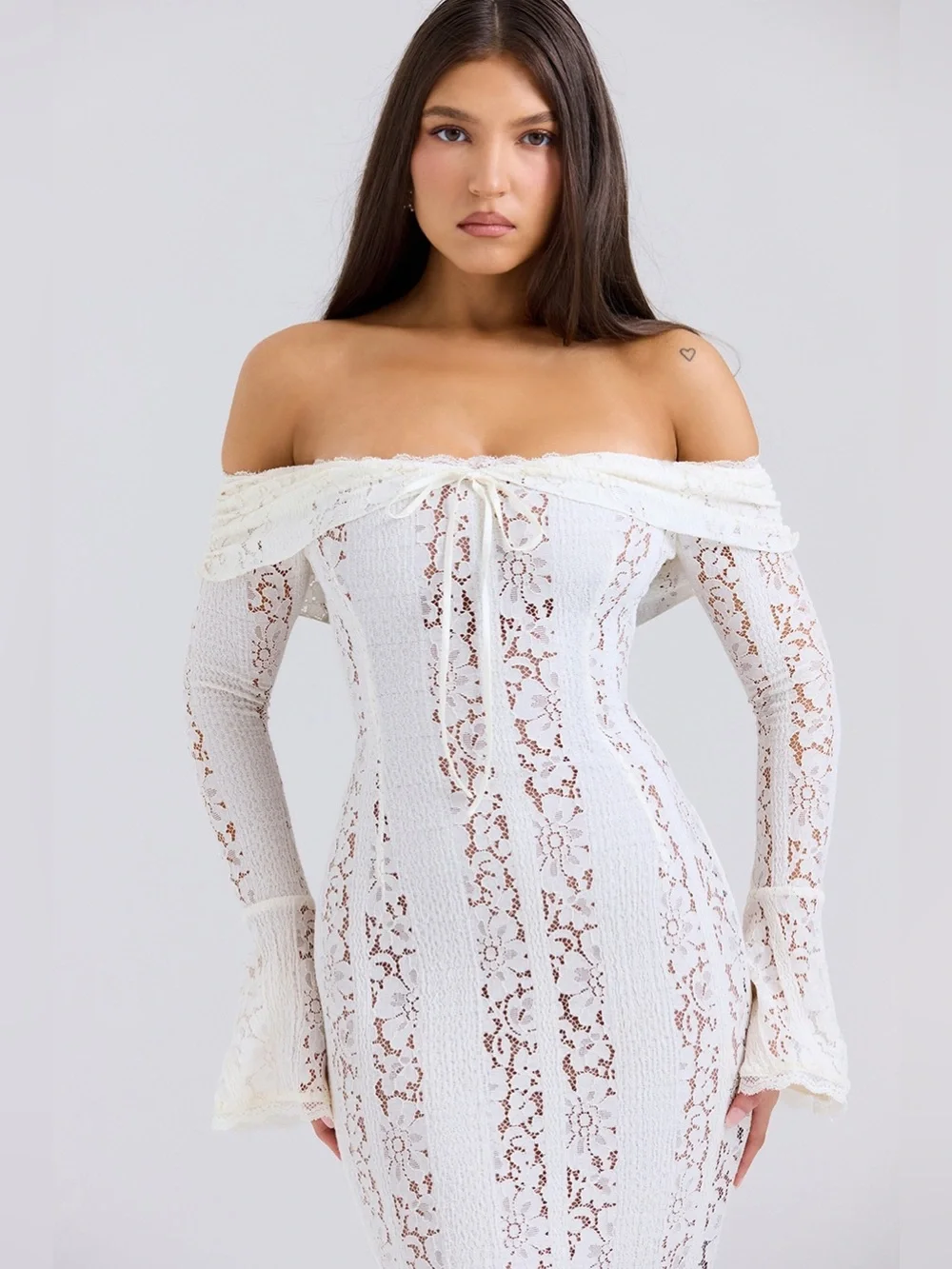House of CB | Dresses | New House Of Cb Belle Vintage Cream Floral Lace ...